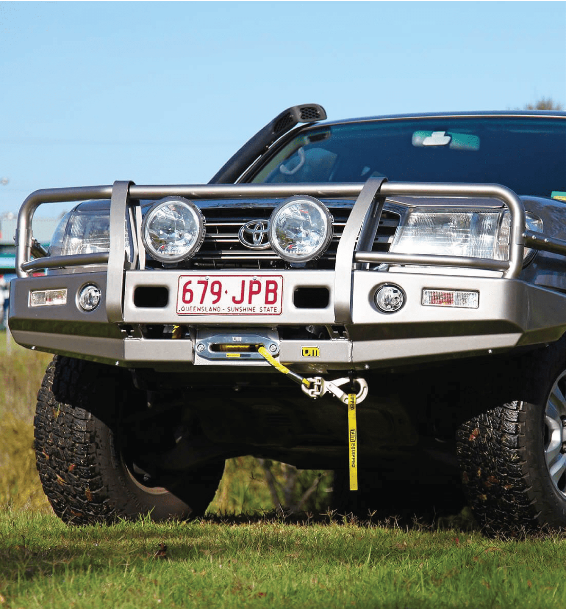 Toyota Land Cruiser 100/101 TJM Bull Bar T13 Steel Black - Suspension ...