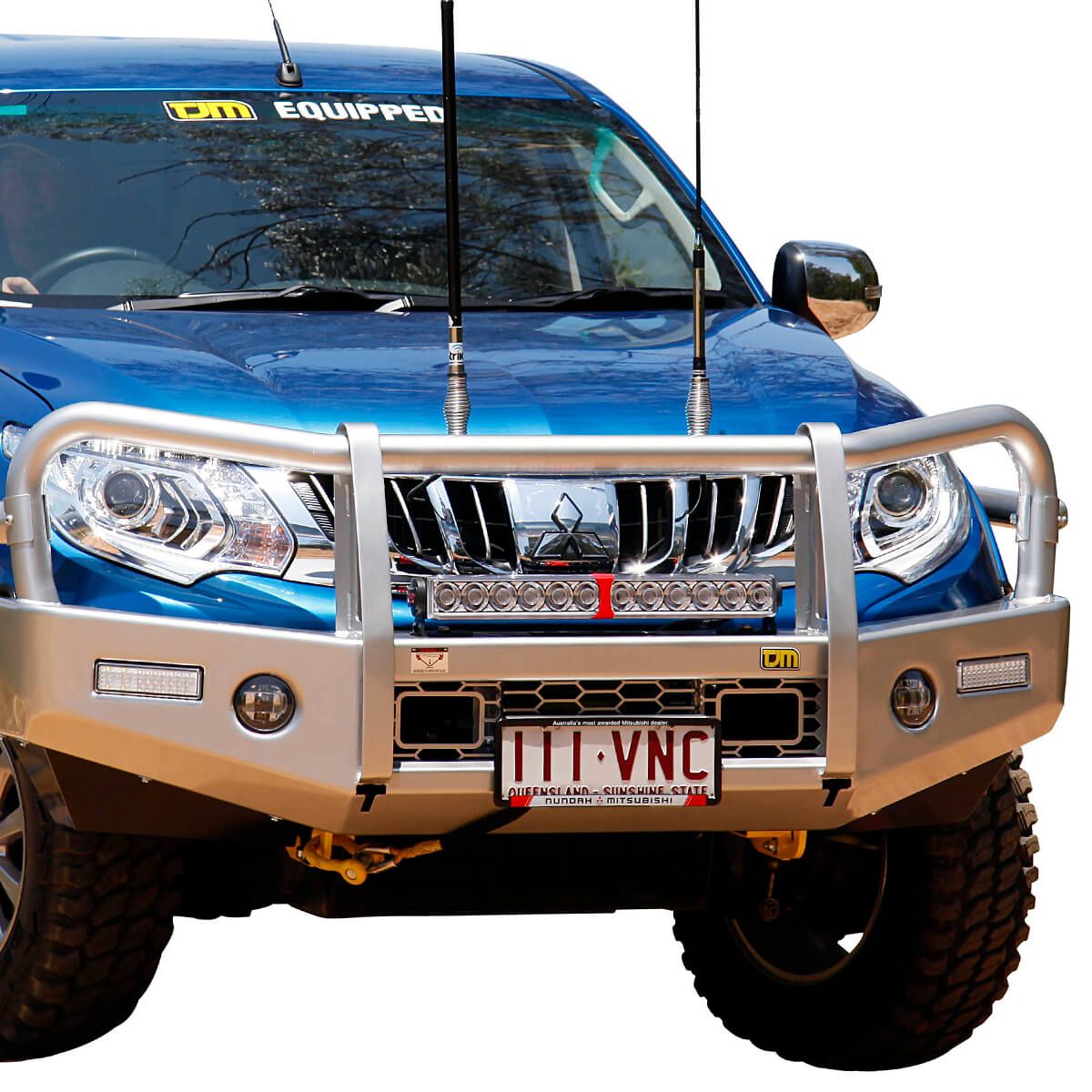 Mitsubishi Triton (+06/2015-11/2018) TJM Bull Bar T13 Steel Black ...