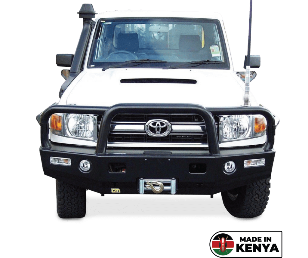 Toyota Land Cruiser 70 Series TJM Bull Bar T15 Steel Black (Safari Bar ...