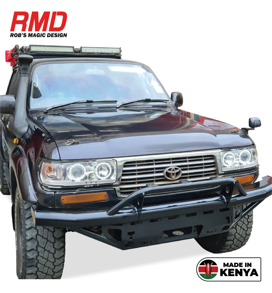 Toyota Land cruiser 80 series front replacement bar with winch plate ...