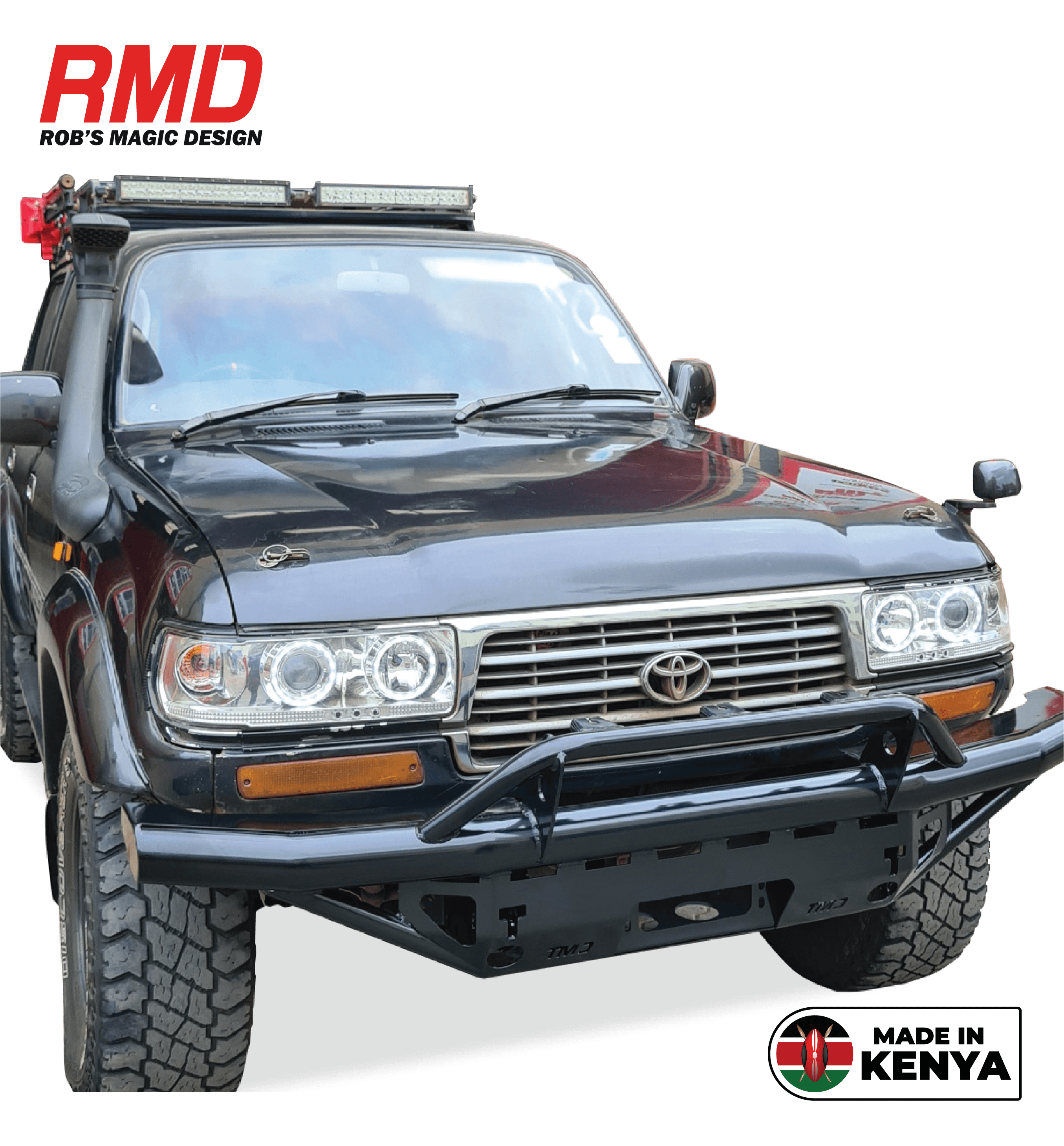 Toyota Land cruiser 80 series front replacement bar with winch plate ...