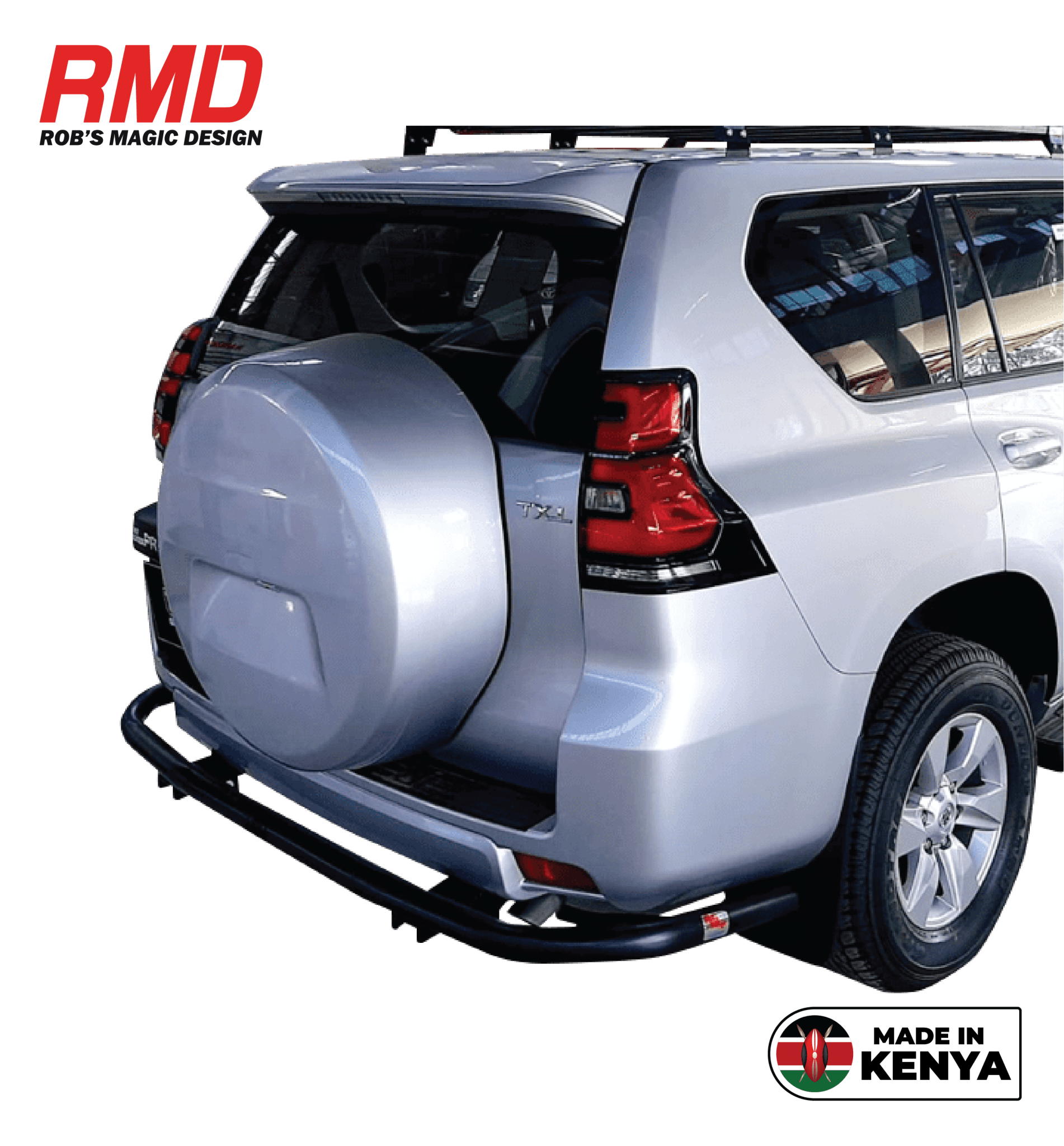 Toyota Prado LJ150 (+2009) Rear Tubular Bar Wrap Around with Jacking ...