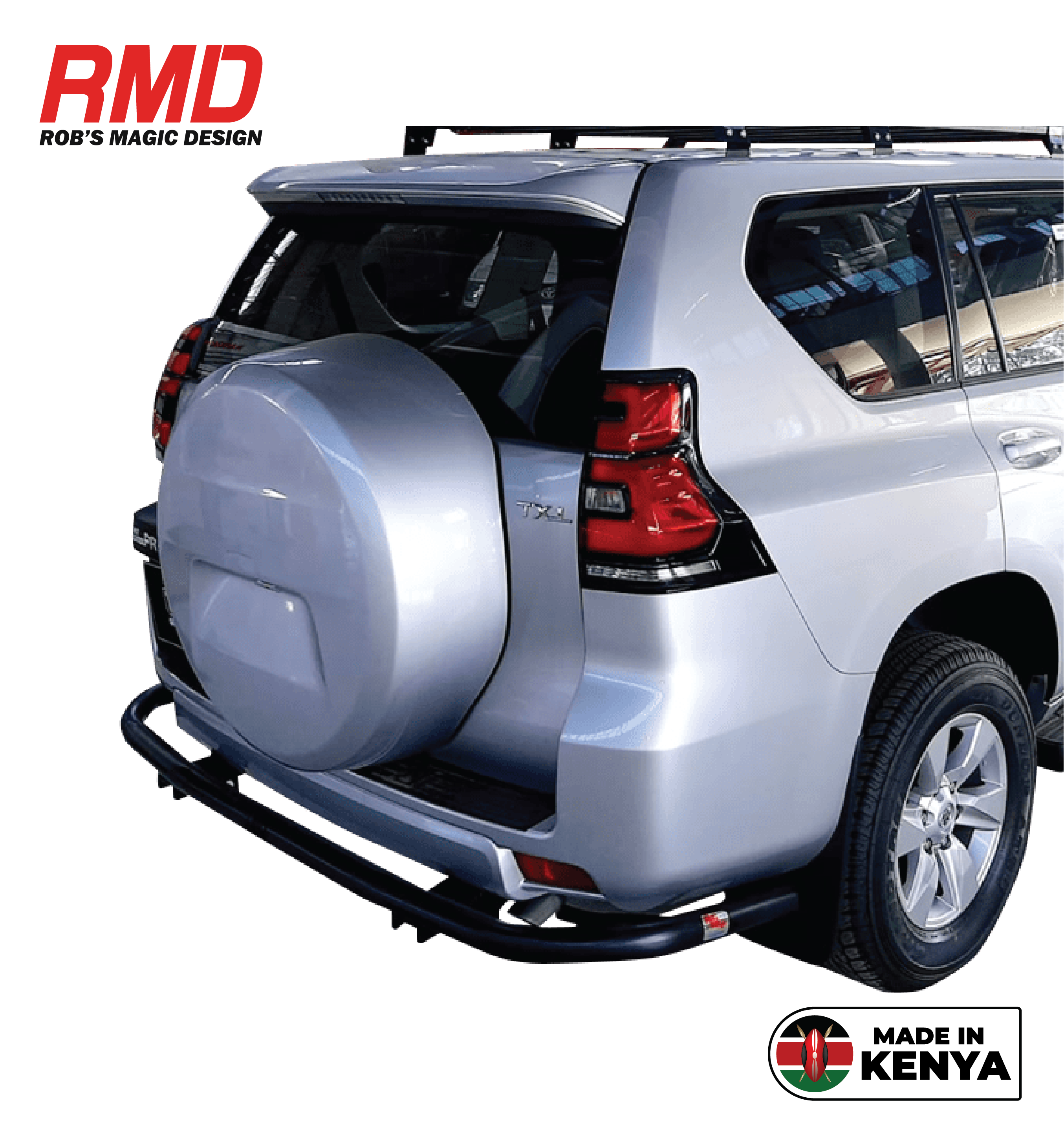Toyota Prado LJ150 (+2009) Rear Tubular Bar Wrap Around with Jacking ...