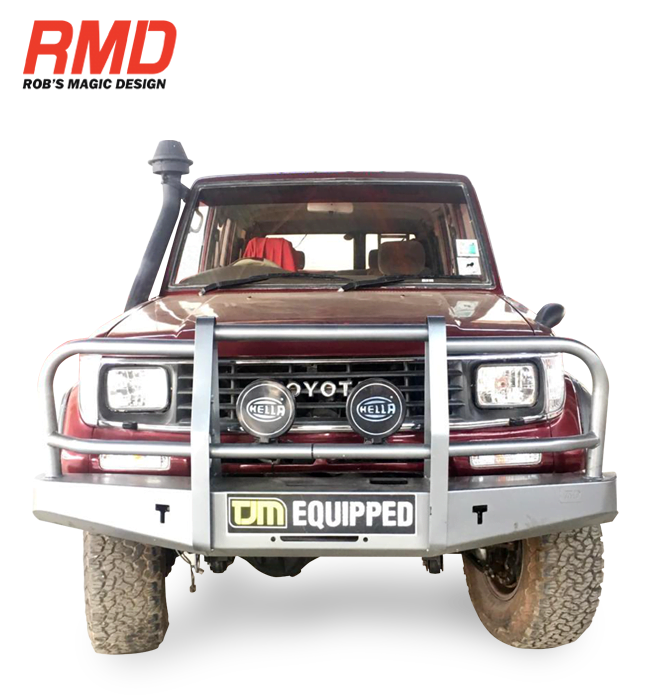 Toyota Land Cruiser 70/75/79 Bull Bar T13 Steel Black (RMD ...