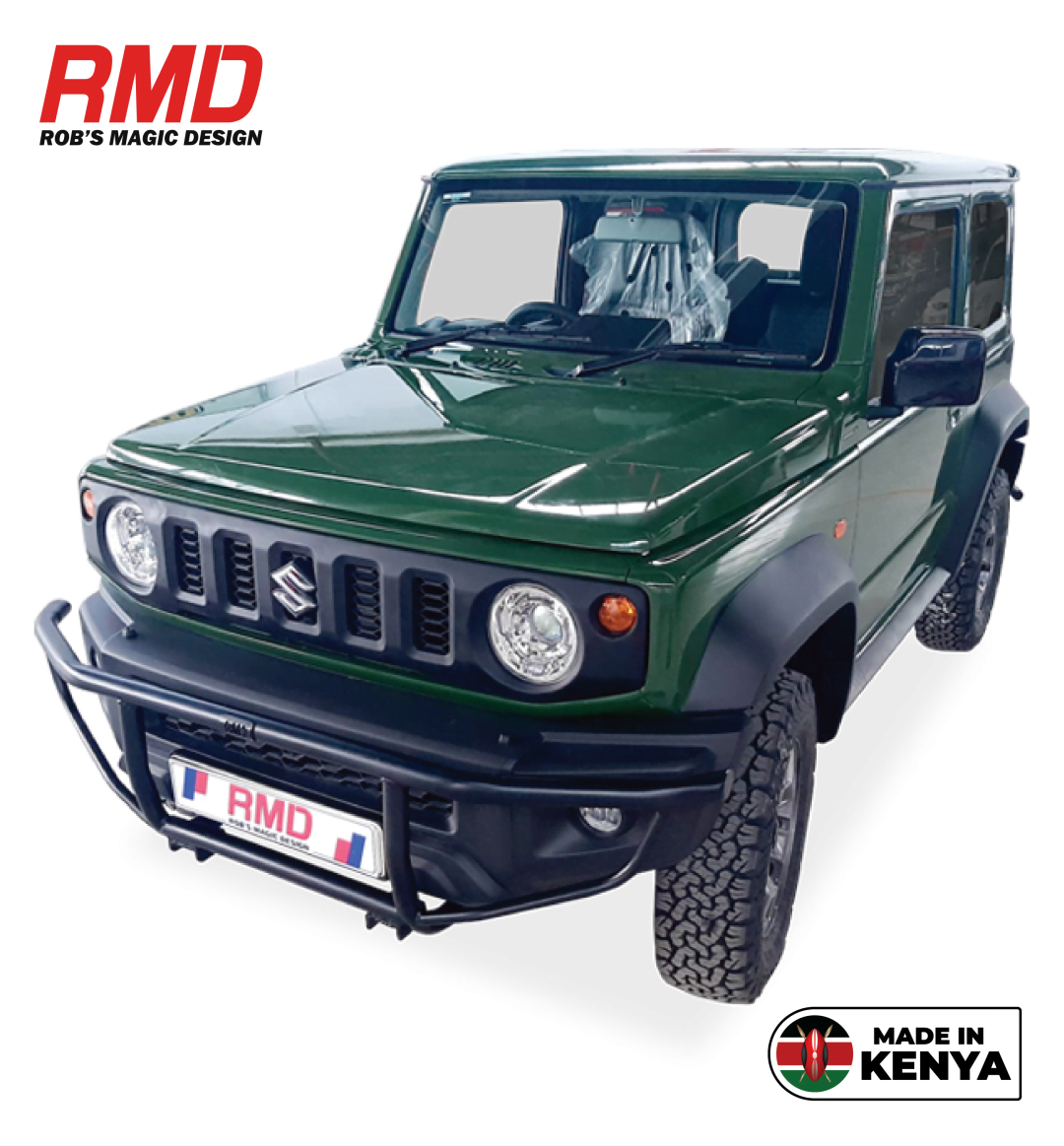 Suzuki Jimny 2dr (+2019) Front Tubular Bar with Jacking Point to Suit O ...