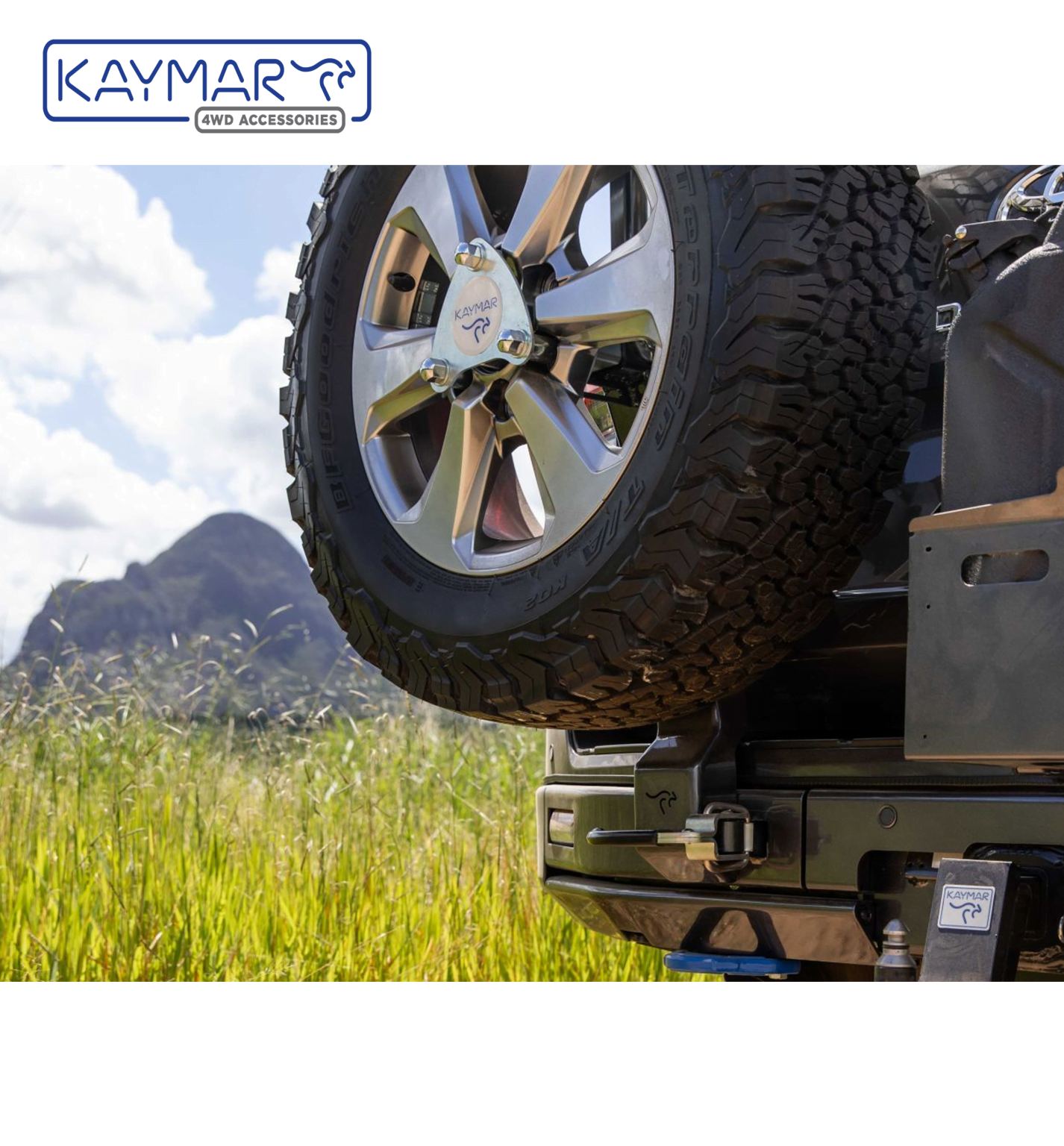 Toyota Land Cruiser 300 (+2021) KAYMAR Rear Tyre Carrier (Require Rear ...